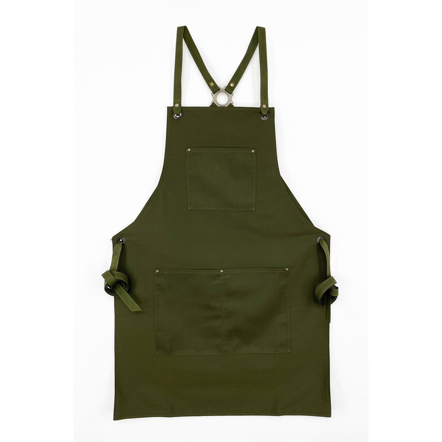 Olive Fabric Apron Lucio Co.