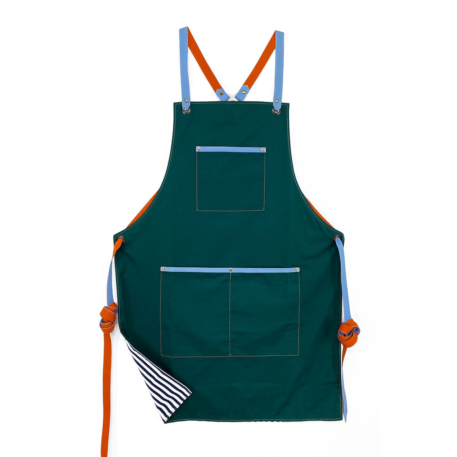 Emerald Green Fabric Apron Lucio Co.